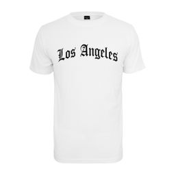 MisterTee Herren T-Shirt "MisterTee Herren Los Angeles Wording Tee", wei&szlig;, Gr. XS, bedruckt, 100% Baumwolle, Shirts
