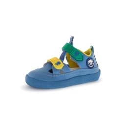 Naturino Jungen Barfu&szlig;schuh, Gr. 29, blau, Leder, kontrastfarbene Details, Schuhe, Sportive Sandale, Gr&ouml;&szlig;enschablone zum Download