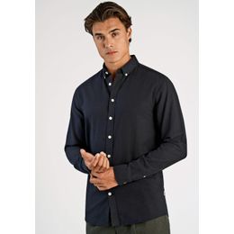 LINDBERGH Herren Flanellhemd "Flanellhemd (Langarm) Relaxed Fit", schwarz, Gr. L, Obermaterial: 100% Baumwolle, Hemden