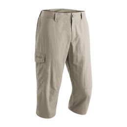 Maier Sports Herren Caprihose "Jens", beige, Gr. 58, 100% Polyamid, Hosen, kurze Hose Herren, luftige Wanderhose, leichte Outdoorhose, Reg Fit
