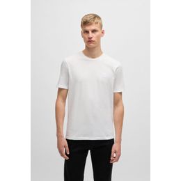BOSS Orange Herren T-Shirt "Tales Regular Fit", wei&szlig;, Gr. S, unifarben, Web, Obermaterial: 100% Baumwolle, Shirts, 100% Baumwolle BOSS Logo Patch