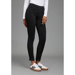 Arizona Damen Jeansjeggings "im 4 Way Stretch, Quer- und L&auml;ngselastisch, Skinny", schwarz, Gr. 48, unifarben, Denim/Jeans, Obermaterial: 57%