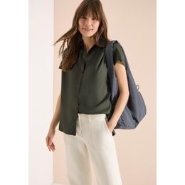 Cecil Damen Hemdbluse, gr&uuml;n, Gr. XS, unifarben, Stoff, 100% Viskose, Blusen, im Basic-Style