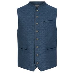 N&uuml;bler N&Uuml;BLER Herren Trachtenweste "Trachtengilet Kurt", blau, Gr. 54, Obermaterial: 70% Polyester PES. 30% Viskose CV., Westen