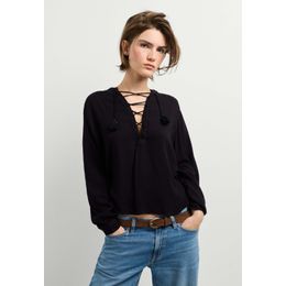 Pepe Jeans Damen Blusentop "blouse JULIANNA SHIRT", schwarz, Gr. XS, 100% Viskose, Blusen