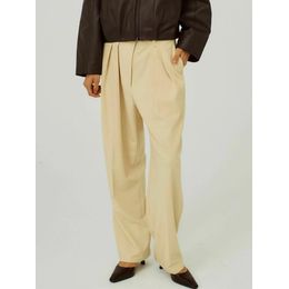 NORR Damen Chinohose "NORR Trouser Kamin", beige, Gr. 38, Obermaterial: 90% Polyester, 6% Viskose, 4% Elasthan, Hosen