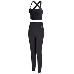 YEAZ Damen Sportanzug "Set SHOW", schwarz, Gr. L, Obermaterial: 75% Nylon NY. 25% Elasthan EL., Sportanz&uuml;ge