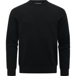 Ragwear Herren Rundhalspullover "Orien", schwarz, Gr. S, Strick, Material: 97% Baumwolle, 3% Nylon, Pullover, Strickpullover mit Rundhals-Ausschnitt