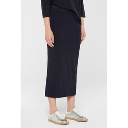 Damen Maxirock, blau, Gr. ML, SENSES.THE LABEL, unifarben, Frottee, Material: 60% Viskose, 36% Polyester, 4% Elasthan, R&ouml;cke, mit Gehschlitz