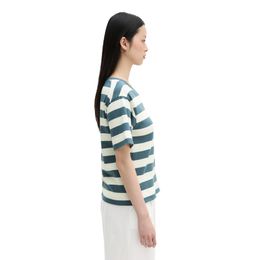 Marc O'Polo MARC O'POLO Damen T-Shirt "aus weichem Single Jersey", blau, Basic, Gr. XL, gestreift, Obermaterial: 100% Baumwolle, Shirts