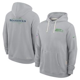 Nike Damen Kapuzenpullover "Nike Hoodie Seattle Seahawks Nike Rivalry Dri-Fit", grau, Gr. XL, 53% Polyester, 47% Baumwolle, Pullover