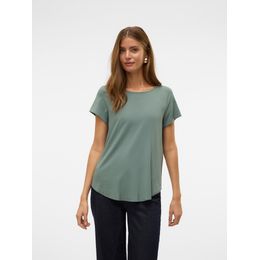 V&eacute;ro Moda VERO MODA Damen Blusenshirt "VMBELLA SS TOP WVN GA NOOS", gr&uuml;n, Gr. M, unifarben, Web, Obermaterial: 97% Viskose, 3% Elasthan, Shirts,