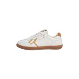 Pepe Jeans Damen Trainingsschuh "trainers BALL SELEC W", Gr. 37, wei&szlig;, 85% Spaltleder, 10% Raffia, 5% COW SUEDE, Schuhe