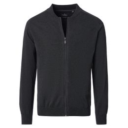 Casamoda Herren Strickjacke "Strickjacke", grau, Gr. 6XL, unifarben, Strick, Obermaterial: 100% Baumwolle, Strickjacken, mit Rei&szlig;verschluss und