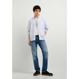 Pepe Jeans Herren Relax-fit-Jeans "relaxed fit jeans STRAIGHT JEANS CASH BRIT MEDIUM", blau, Gr. 36, 99% Baumwolle, 1% Elasthan, Jeans
