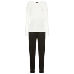 Damen Pyjama, French Connection, Gr. 32ecru, schwarz, Single Jersey, Obermaterial: 100% Viskose, unifarben, Homewear-Sets, im zeitlosen