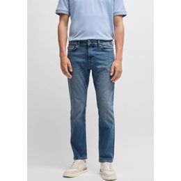 BOSS Orange Herren Slim-fit-Jeans "Delaware Soft-Motion-Denim", blau, Gr. 33, unifarben, Denim/Jeans, Obermaterial: 98% Baumwolle, 2% Elasthan,