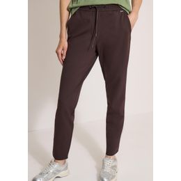 Cecil Damen Stoffhose "Style Tracey", braun, Gr. L, Web, Obermaterial: 61% Viskose, 32% Polyamid, 7% Elasthan. Futter: 100% Polyester, Hosen, mit