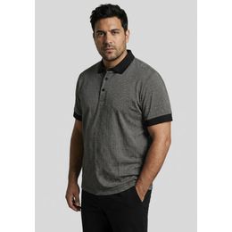 Herren Poloshirt "auch in Grosse Gr&ouml;&szlig;en bis Gr. 7XL &Auml;rmel-Fit", grau, Basic, Gr. 4XL, MAN'S WORLD PLUS, gemustert, Single Jersey, Obermaterial: 100%