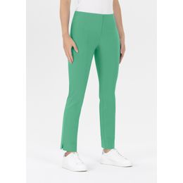 Stehmann Damen Stretch-Hose "INA", gr&uuml;n, Gr. 34, unifarben, Web, Obermaterial: 72% Viskose, 25% Polyamid, 3% Elasthan, Hosen, mit Stretch