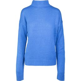 Urban Classics Damen Sweater "Urban Classics Ladies Oversize Turtleneck Sweater", blau, Gr. XL, unifarben, 100% Polyacryl, Sweatshirts