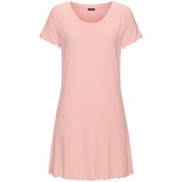 Damen Nachthemd, VIVANCE DREAMS BY LASCANA, Gr. 44apricot, Rippware, Obermaterial: 92% Modal (TENCEL ), 8% Elasthan, Kleider, aus angenehmer Rippware