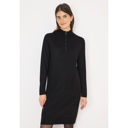 Cecil Damen Strickkleid, schwarz, Gr. XL, meliert, Web, 33% Polyester, 31% Polyacryl, 24% Baumwolle, 12% Nylon, Kleider, knielang