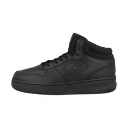 Lacoste Herren Sneaker "Lacoste L001 Set MID 225 Sneaker mid Herren Schuhe", Gr. 43, schwarz, Glattleder, Schuhe, Perforationen