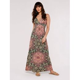 Apricot Damen Maxikleid "Mandala-Maxikleid", gr&uuml;n, Gr. 42, gemustert, gewebt, Obermaterial: 95% Polyester PES. 5% Elasthan EL., Kleider, mit