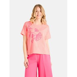 LIEBLINGSST&Uuml;CK LIEBLINGSST&Uuml;CK Damen T-Shirt "DahliaL"275, neon orange, Gr. XS, 68% Polyester, 28% Baumwolle, 4% Elasthan, Shirts, mit Baumwoll-Anteil