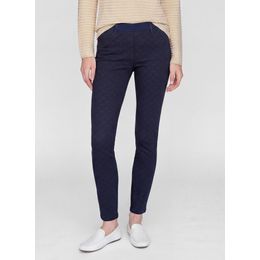Rabe Damen Jerseyhose "Hose", blau, Gr. 48, gemustert, 55% Polyester, 41% Baumwolle, 4% Elasthan, Hosen