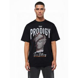 Trueprodigy Herren Oversize-Shirt "Jamie Logo Print Oversized Rundhals", schwarz, Gr. M, Obermaterial: 100% Baumwolle CO., Shirts