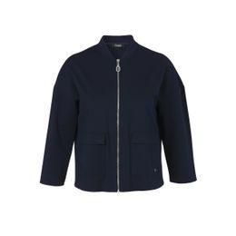 frapp Damen Blouson "frapp Jacke", blau, Gr. 54, uni, Obermaterial: 64% Viskose CV. 32% Polyamid PA. 4% Elasthan EL., Jacken, Gro&szlig;e Gr&ouml;&szlig;en