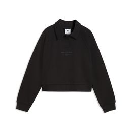 Puma Kinder Sweatshirt "Puma Class Relaxed Cropped Fleece Sweatshirt M&auml;dchen", schwarz, Gr. 164, Obermaterial: 68% Baumwolle, 32% Polyester.