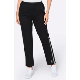 Catamaran Damen Sporthose, schwarz, Gr. 48, unifarben, 100% Baumwolle, Hosen