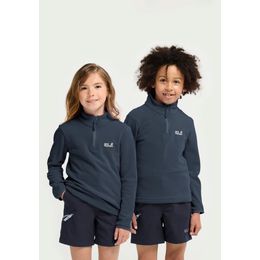 Jack Wolfskin Jungen Fleecepullover "TAUNUS 100 HZ K", blau, Gr. 116, Obermaterial: 100% Polyester, Sweatshirts, mit leichtem Fleece, aus Polyester
