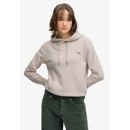 Superdry Damen Kapuzensweatshirt "SIGNATURE EMB HOOD", beige, Gr. XS, unifarben, Sweatware, Obermaterial: 60% Baumwolle, 40% Polyester, Sweatshirts,