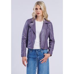 Freaky Nation Damen Lederjacke "Lederjacke-FN"lila, Gr. S, Oberstoff: 100% Leder. Futter: 100% Baumwolle, Jacken
