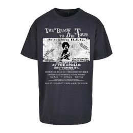 MisterTee Herren T-Shirt "MisterTee Herren Bigie Retro Poster Tee", schwarz-wei&szlig;, Gr. XS, bedruckt, 100% Baumwolle, Shirts