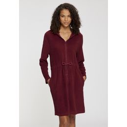 Damen Bademantel, VIVANCE DREAMS BY LASCANA, Gr. 32, rot, Graumeliert (Obermaterial): 70% Baumwolle, 30% Polyester. Obermaterial: 80% Baumwolle, 20%