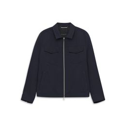 Bugatti Herren Hemdjacke "Regular Fit", blau, Gr. 48, unifarben, 35% Baumwolle, 35% Lyocell, 30% Polyester, Jacken, mit Stretch und Struktur