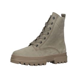 Gabor Damen Schn&uuml;rstiefelette "Gabor Stiefelette Veloursleder", Gr. 40, beige, Veloursleder, Schuhe