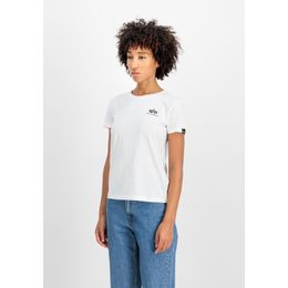 Damen T-Shirt "Basic T-Shirt SL W", wei&szlig;, Gr. M, Alpha Industries, Obermaterial: 100% Baumwolle, Shirts