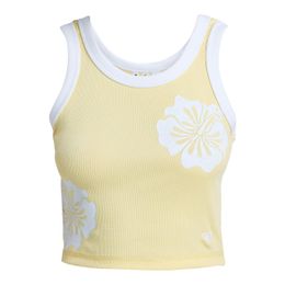 Roxy Damen Tanktop "Keep It Cool", gelb, Gr. L, Obermaterial: 95% Baumwolle, 5% Elasthan., Tops
