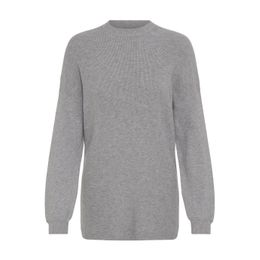 oxmo Damen Strickfleece-Pullover "Strickpullover OXFansy", grau, Gr. XS, Obermaterial: 50% Viskose CV. 28% Polyester PES. 22% Polyamid PA., Pullover