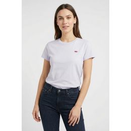 LEVI'S&reg; PLUS LEVI'S PLUS Damen T-Shirt "PL THE PERFECT", lila, Gr. XL, bestickt, unifarben, Single Jersey, Obermaterial: 100% Baumwolle, Shirts, mit Logo-Stickerei