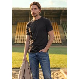 Street One MEN Herren T-Shirt, schwarz, Gr. XXL, unifarben, Web, 100% Baumwolle, Shirts, aus reiner Baumwolle