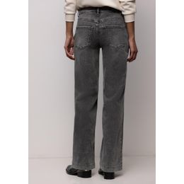 Street One Damen Comfort-fit-Jeansmid grau washed, Gr. 34, unifarben, Jeans, 63% Baumwolle, 25% Polyester, 10% Viskose, 2% Elasthan, Jeans, in grauer
