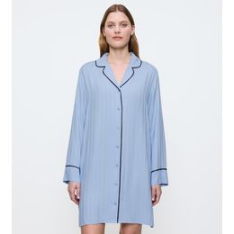 Triumph Damen Nachthemd "Amourette Jacquard NDW", Gr. 36, blau, Web, Obermaterial: 100% Viskose, Kleider, elegant und weich
