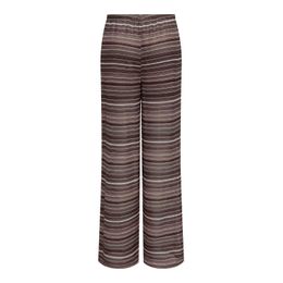 Only Damen Schlupfhose "ONLSANDY WIDE TIE STRING PANTS JRS", braun, Gr. M, gemustert, Jersey, Obermaterial: 98% Polyester, 2% Elasthan, Hosen,
